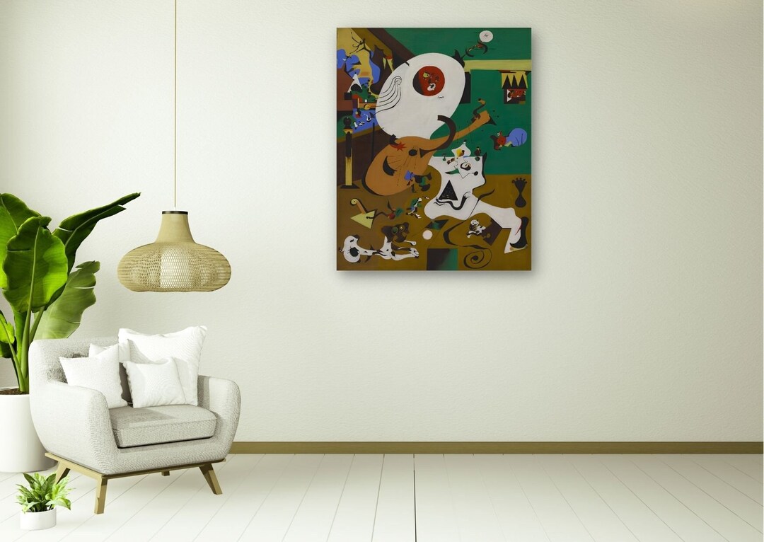 Joan Miró Dutch Interior I Canvas Wall Art, Joan Miro Wall Art Print ...