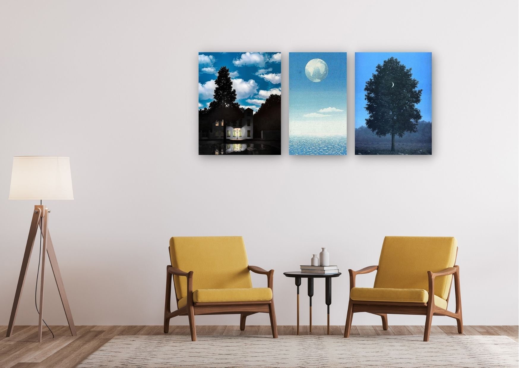 René Magritte Set of 3 Print, René Magritte Canvas Art, Magritte Poster ...