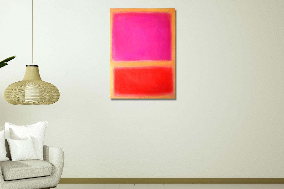 Mark Rothko Pink Red Orange, Mark Rothko Wall Art Poster Canvas Print ...