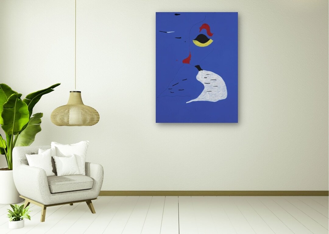 Joan Miró Woman in the Red Hat, Joan Miro Canvas Wall Art Print, Joan ...