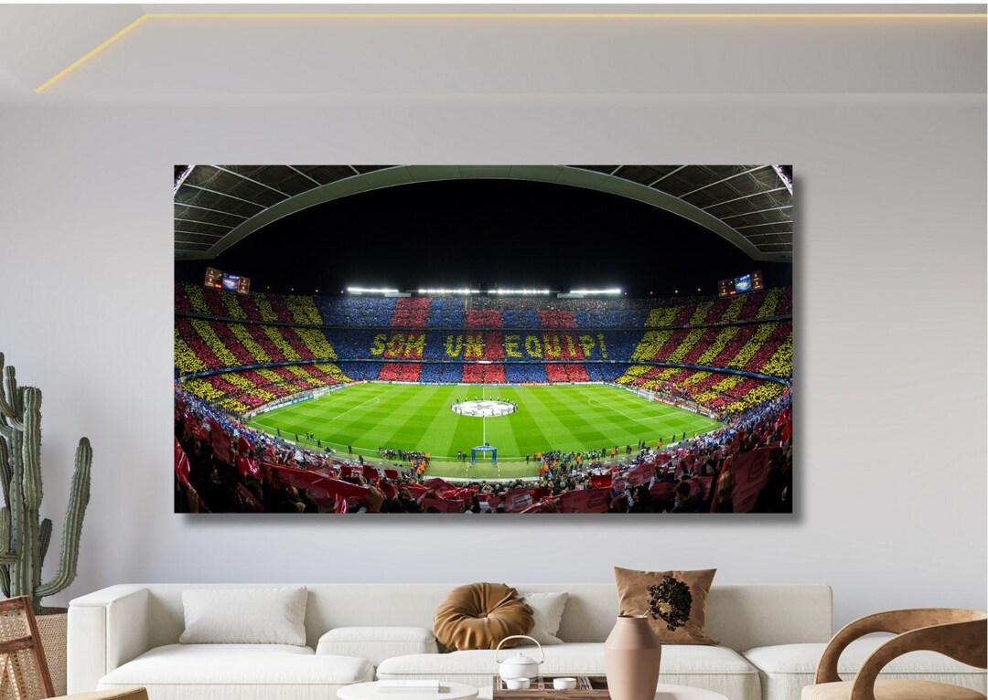 Camp Nou Stadium Canvas Print: Barcelona FC Home Decor - Etsy