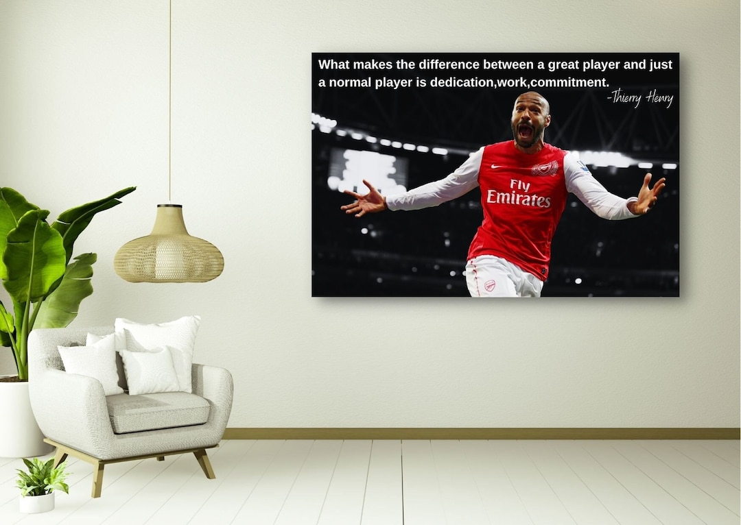 Thierry Henry Canvas Wall Art, Arsenal Wall Decor, Thierry Henry Poster ...