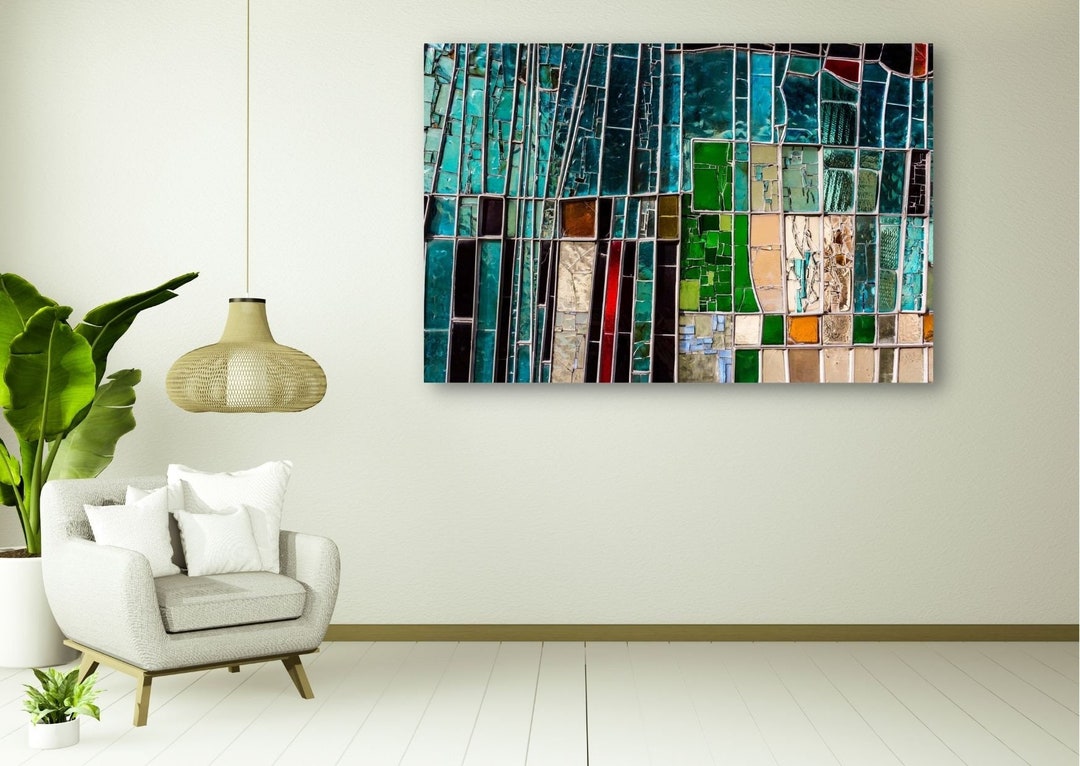 Mosaic Wall Art Canvas Prints, Mosaic Poster Print, Mosaic Canvas Art ...