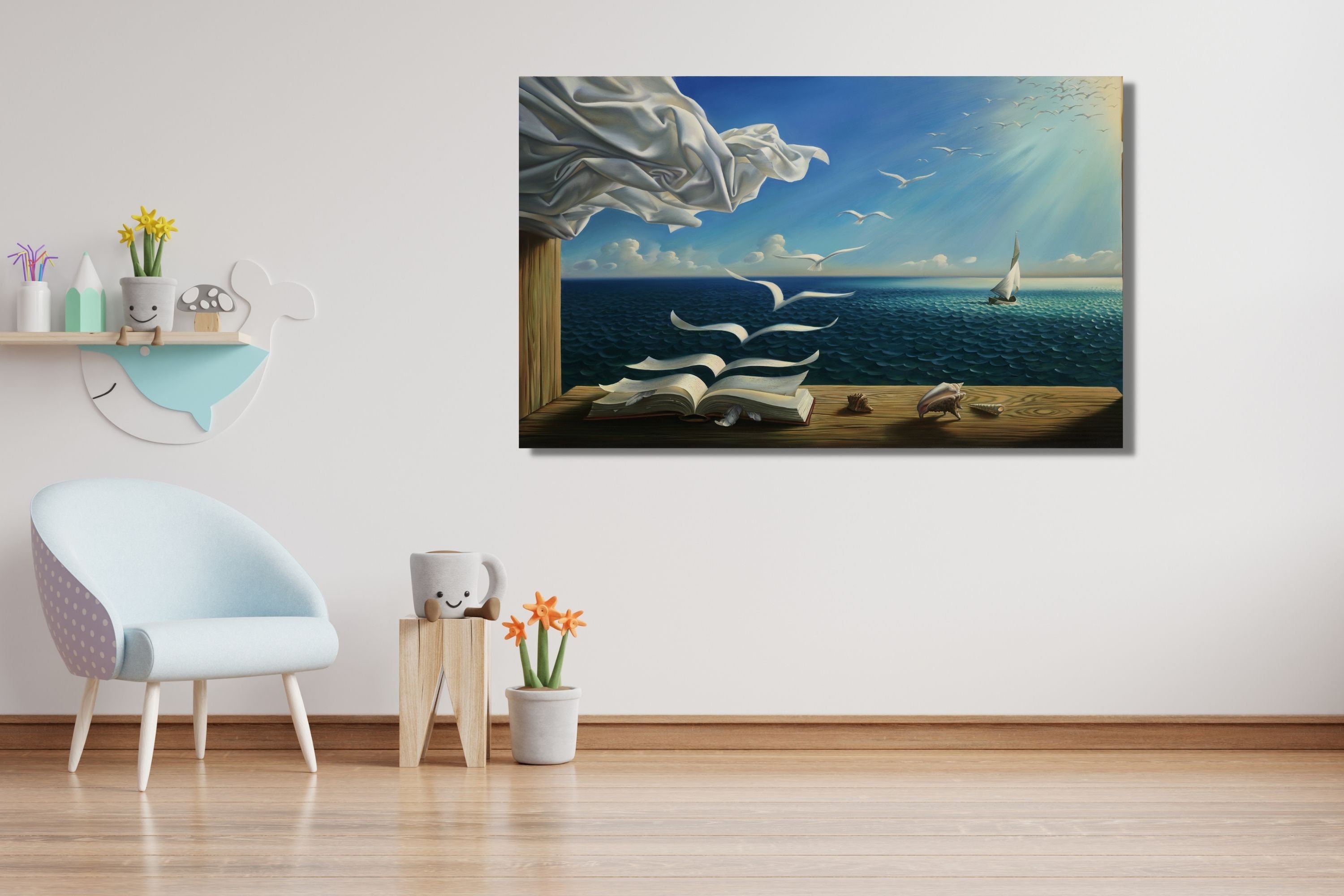 Salvador Dali Book to Birds, Salvador Dalì Printable Wall Art ...