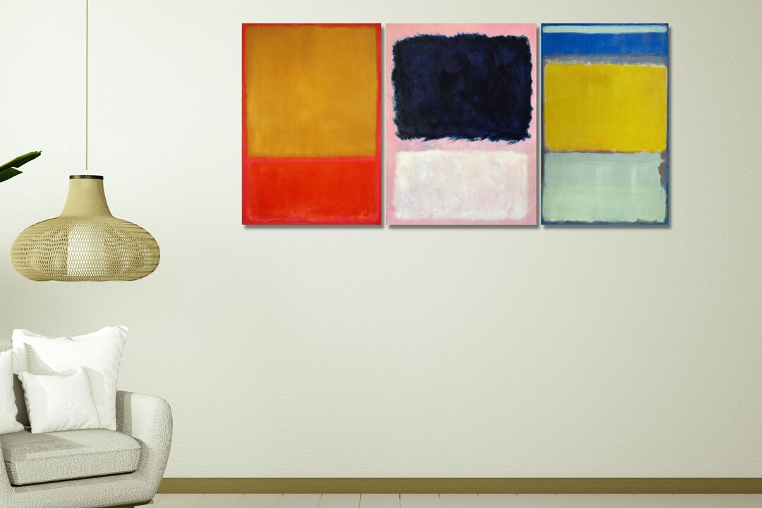 Mark Rothko Set of 3 Wall Art Poster Prints, Mark Rothko Poster Canvas ...