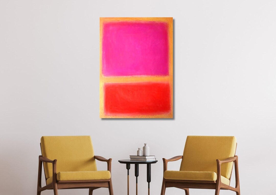 Mark Rothko Pink Red Orange, Mark Rothko Wall Art Poster Canvas Print ...