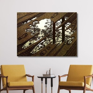 Escher Puddle Wall Art, Escher Wall Art Canvas Print, Maurits Cornelis ...