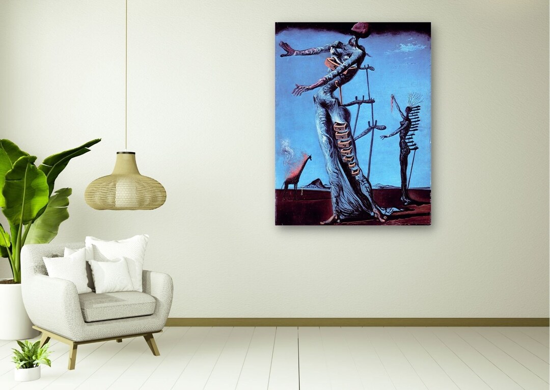 Salvador Dali the Burning Giraffe, Surrealism, Home Decor Wall Art ...