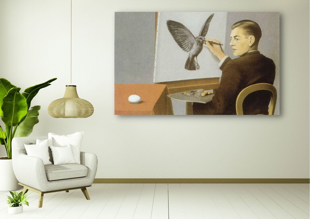 Clairvoyance Rene Magritte, Reproduction Canvas, Rene Magritte Canvas ...