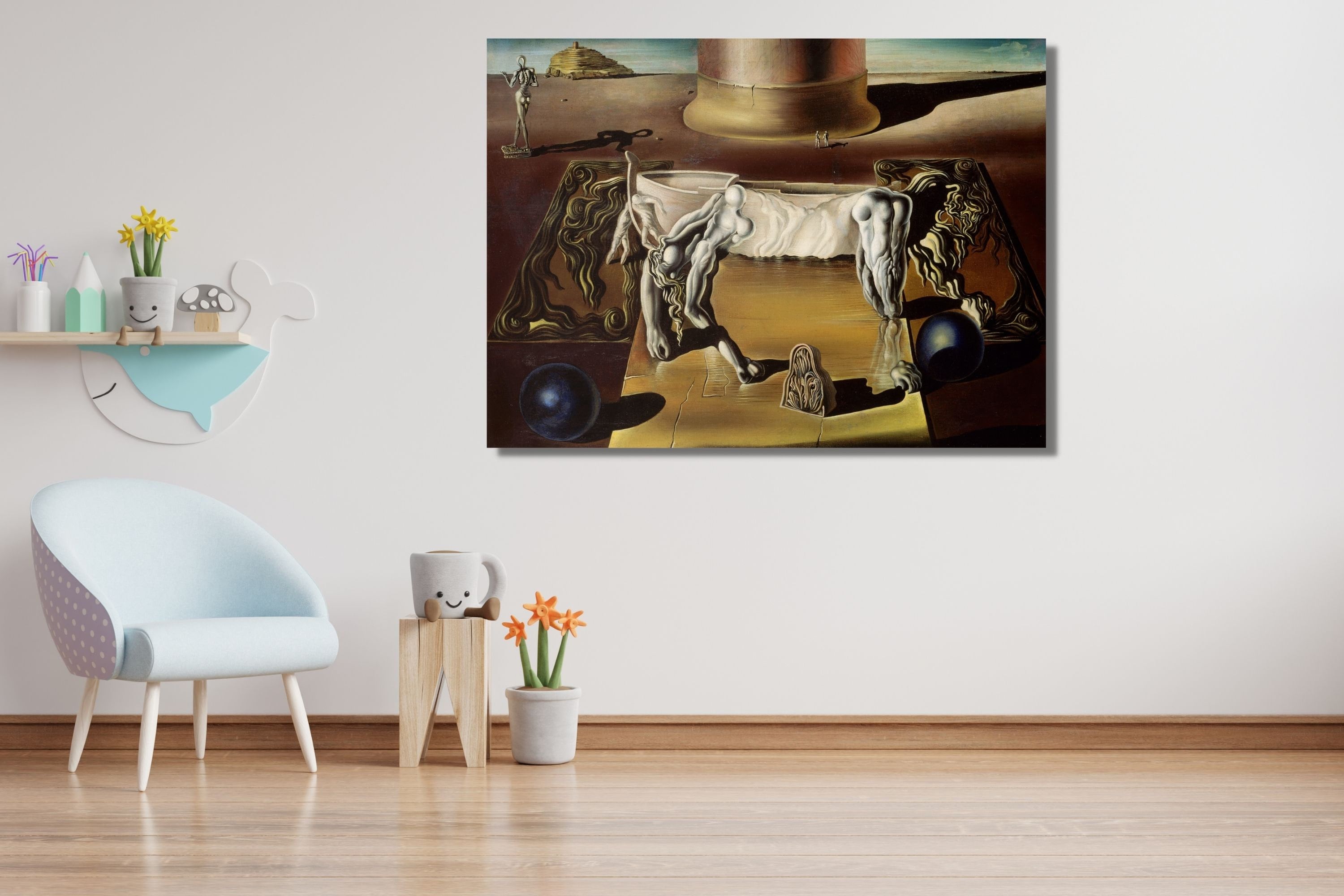 Salvador Dali, Invisible Sleeping Woman, Lion, Horse Painting,salvador ...