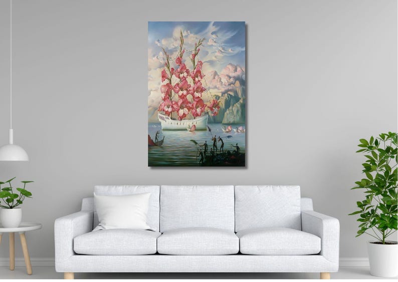 Vladimir Kush 'arrival of the Flower Ship' Canvas Art Print - Etsy
