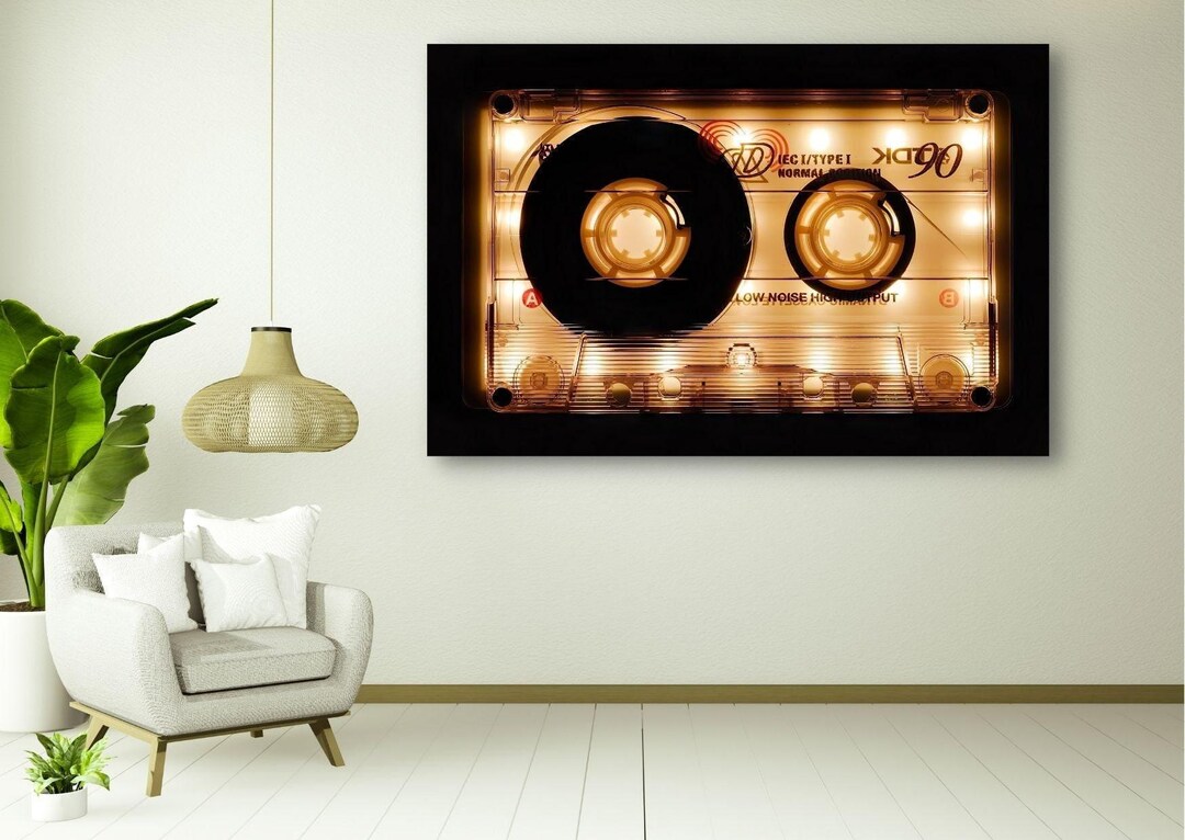 Retro Audio Cassette Canvas Print: Music Lover Wall Art - Etsy