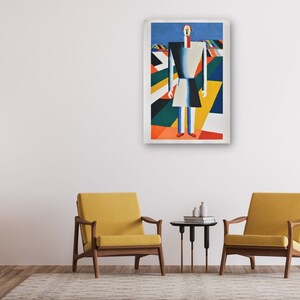 Kazimir Malevich Man in Suprematistic Wall Art, Kazimir Malevich Canvas ...