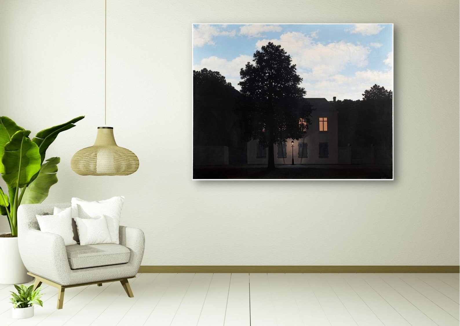 The Empire of Light by Rene Magritte, Reproduction Canvas, Rene ...