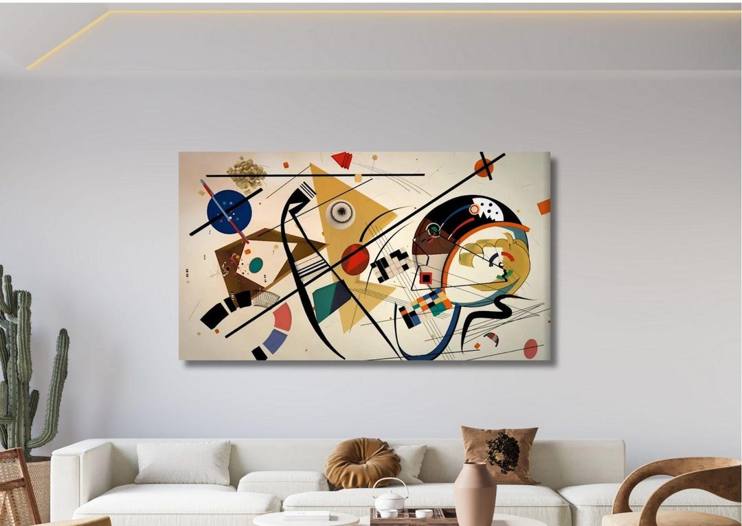 Kandinsky Transverse Line Canvas Art Print: Modern Home Decor - Etsy