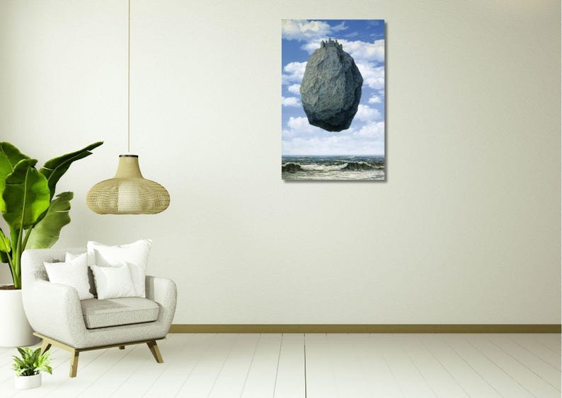 René Magritte Castle of the Pyrenees Wall Art Canvas Print, Surrealist ...