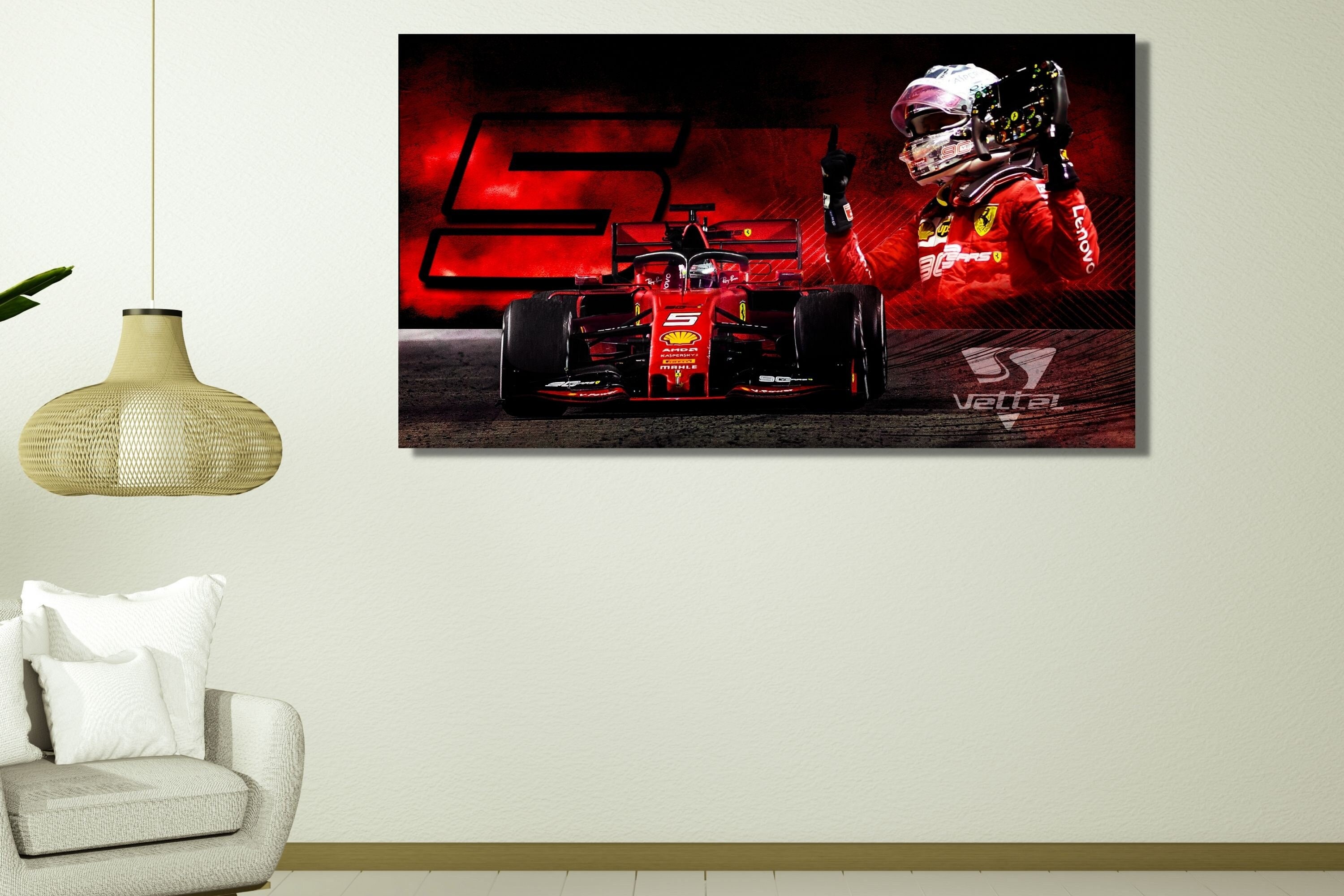 Sebastian Vettel Canvas Print Art,sebastian Vettel Poster,formula One ...