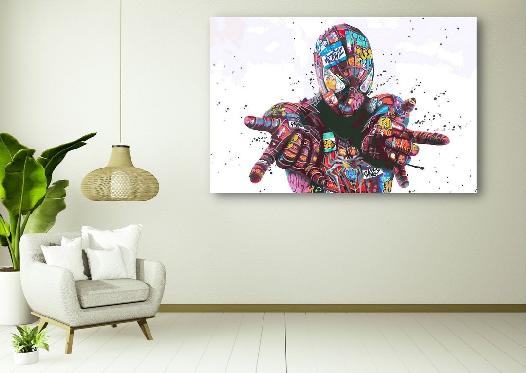 Spiderman Poster ,spiderman Canvas Print Art, Game Room Man Cave Art ...