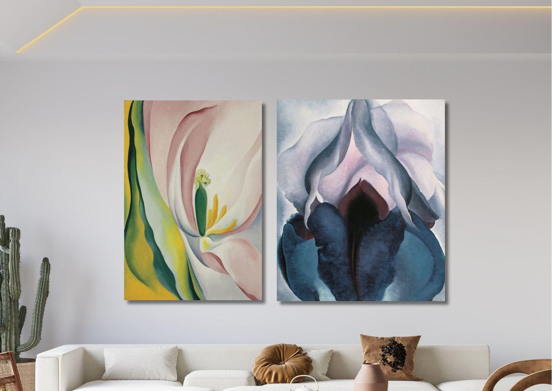 Georgia O'keeffe Flower Print Set: Surrealist Art Canvas - Etsy