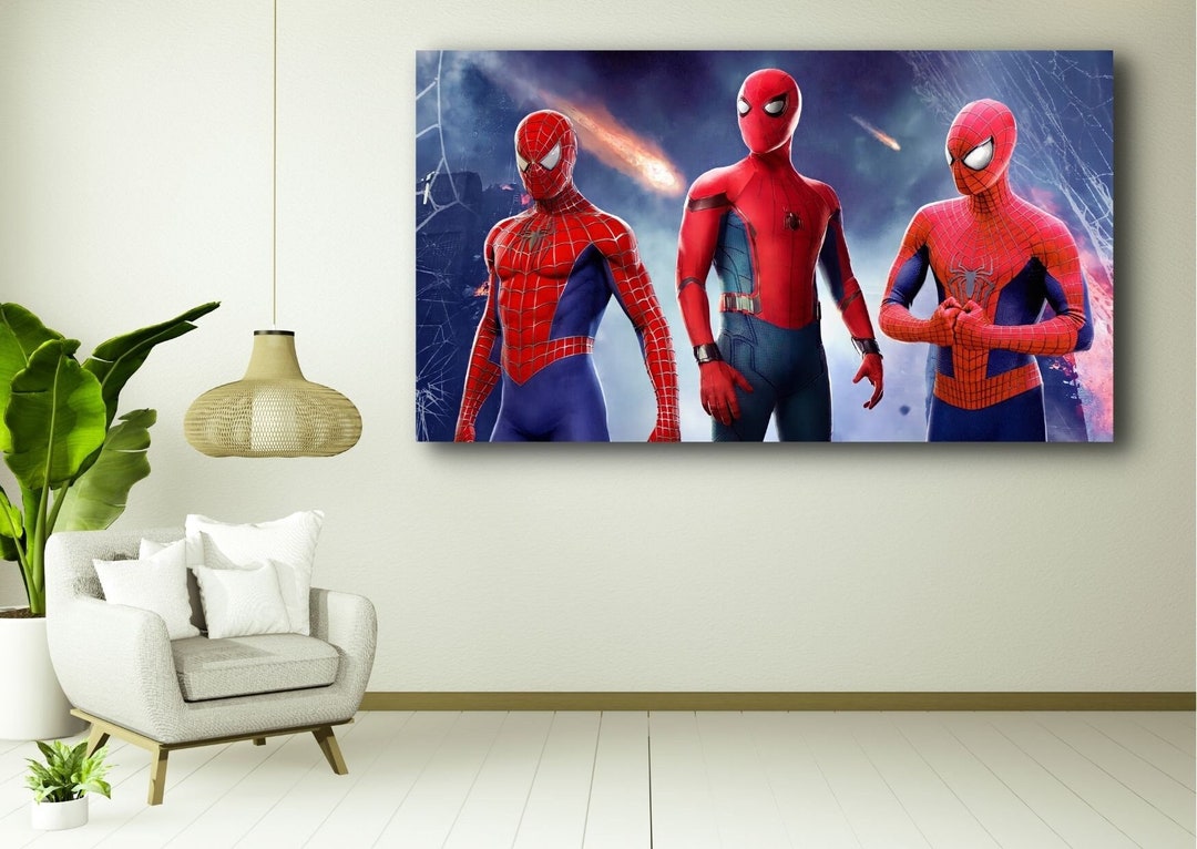 Spiderman Wall Art, Spiderman Canvas Print Art, Game Room Man Cave Art ...