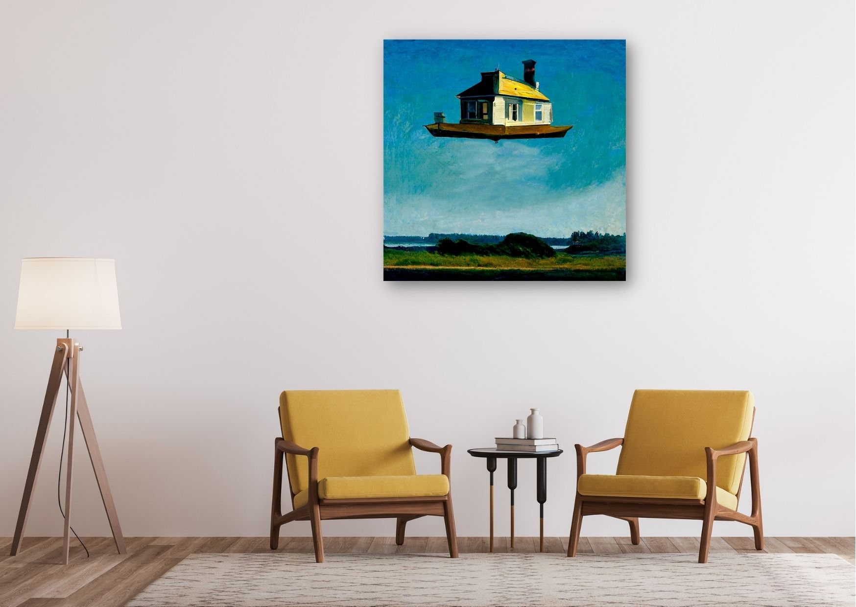 Edward Hopper Floating House in the Air, Exhibition Poster, Edward ...