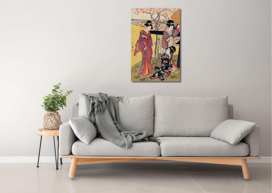 Kitagawa Utamaro Wall Art Canvas Print: Japanese Painting, Wall Decor ...