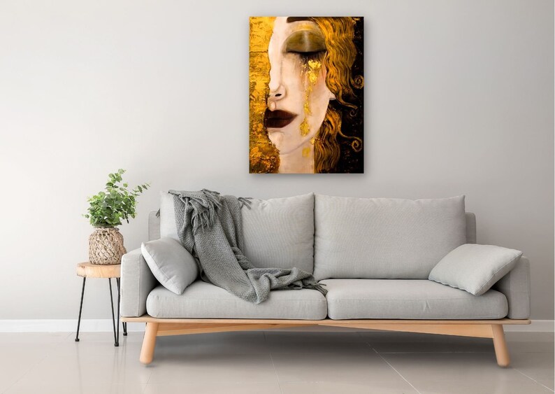 Gustav Klimt Golden Tears freyas Tears Canvas Wall Art Klimt Gallery ...