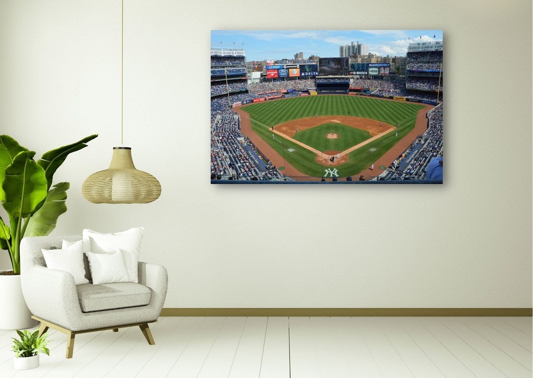 Yankee Stadium Canvas Wall Art, Baseball Poster, Yankees Baseball Print ...