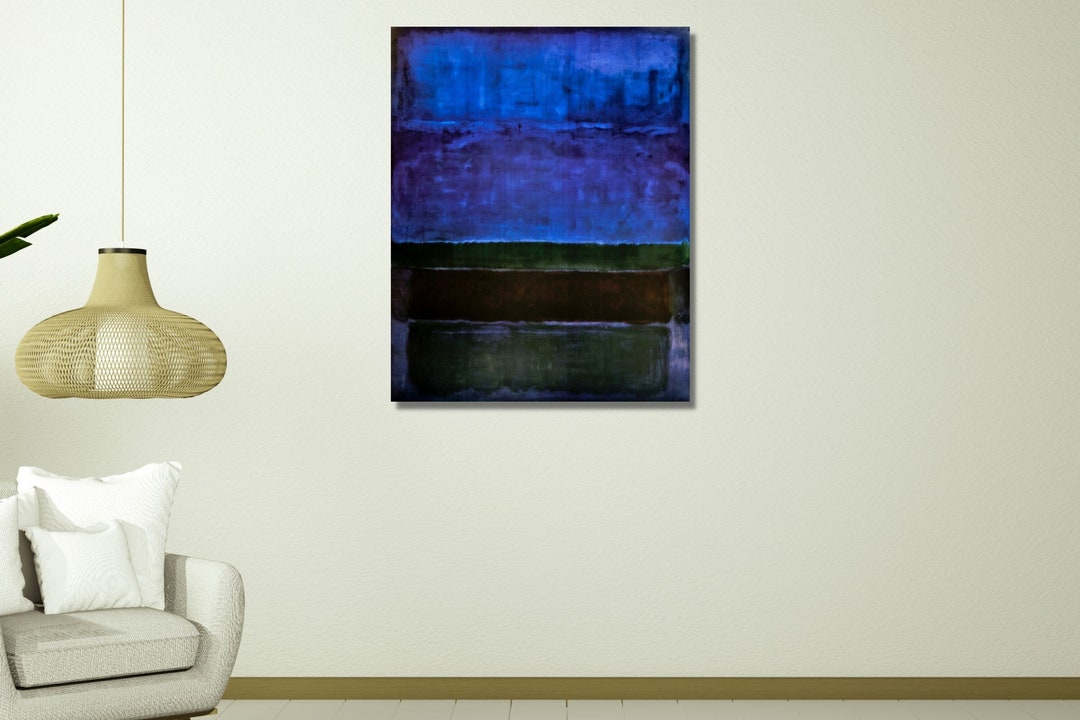 Mark Rothko Blue Black Wall Art Poster Canvas Print, Mark Rothko Wall ...