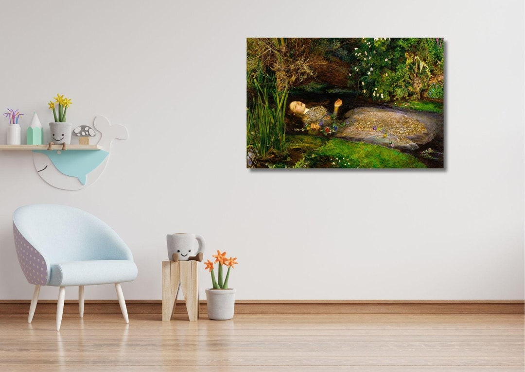 John Everett Millais Ophelia Print, John Everett Wall Art Canvas Print ...