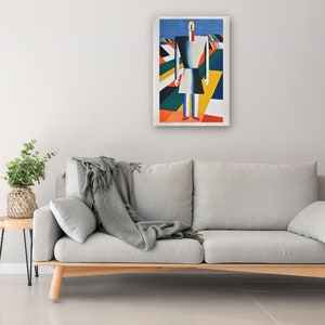 Kazimir Malevich Man in Suprematistic Wall Art, Kazimir Malevich Canvas ...