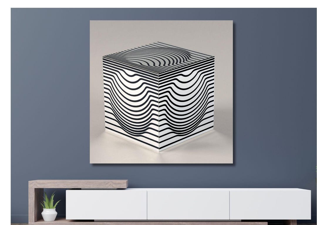 Victor Vasarely Sir-ris Positif Wall Art Canvas Print, Victor Vasarely ...