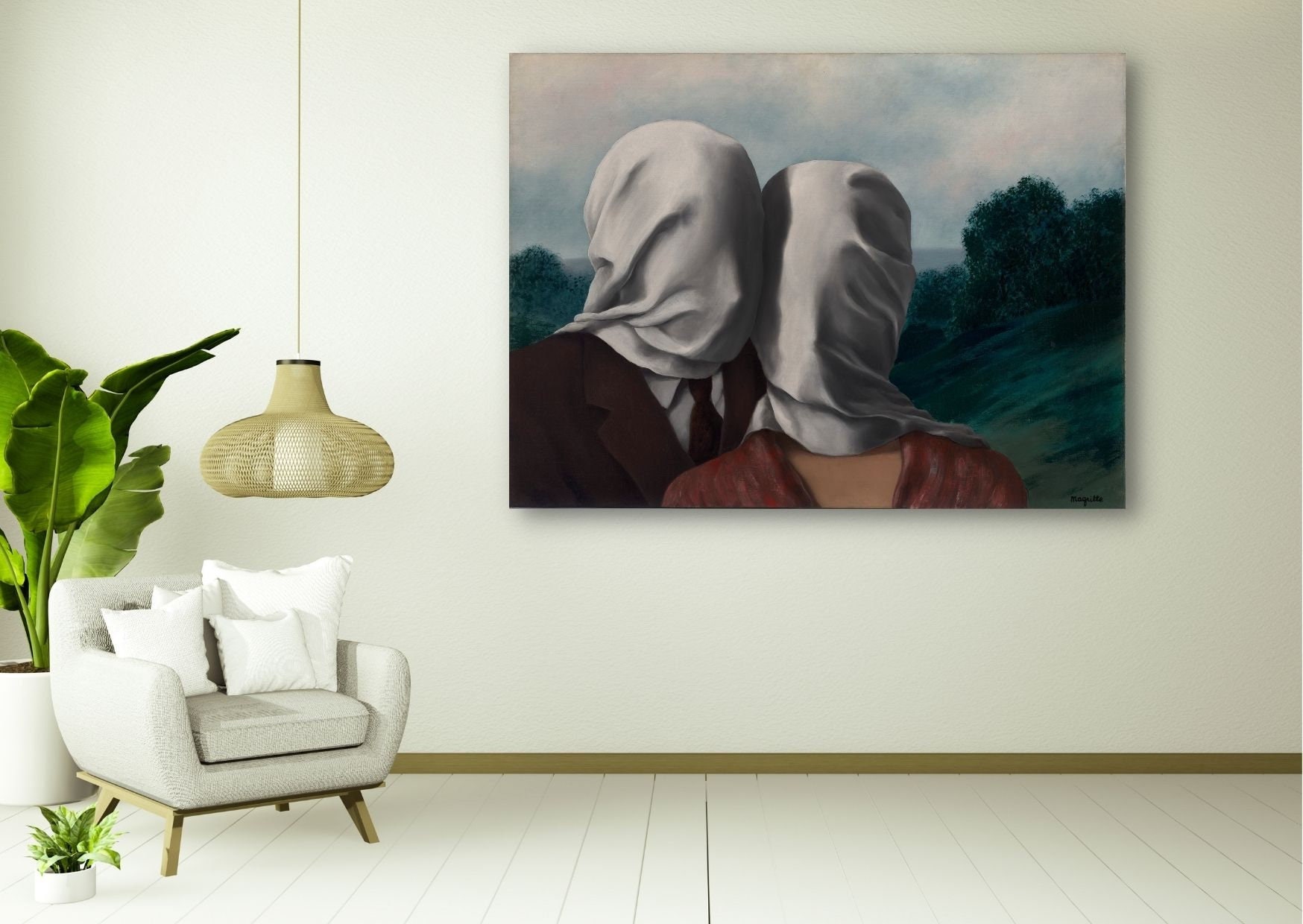 Rene Magritte the Lovers, Rene Magritte Poster, Home Decor, Rene ...