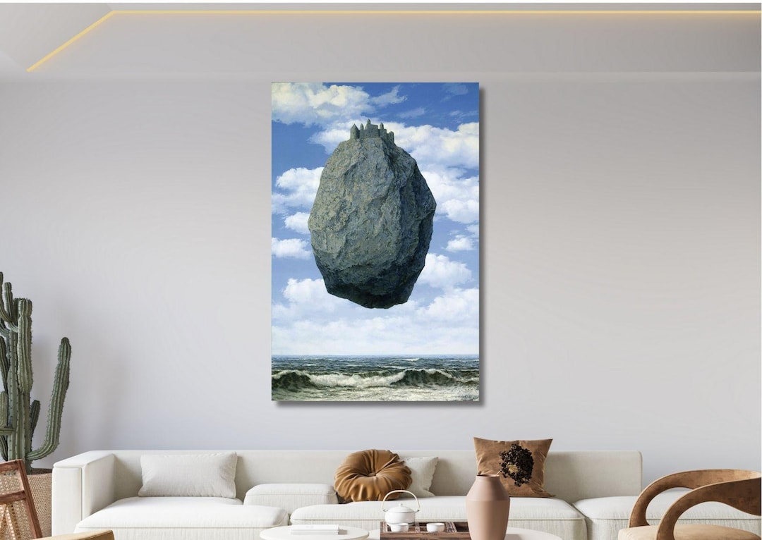 René Magritte Castle of the Pyrenees Wall Art Canvas Print, Surrealist ...