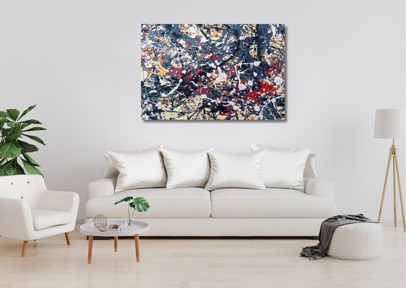 Jackson Pollock Abstract Wall Art Expressionist Canvas Print: Home ...