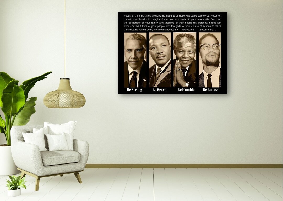 Iconic Civil Rights Leaders Wall Art, Obama, Martin Luther King,mandela ...