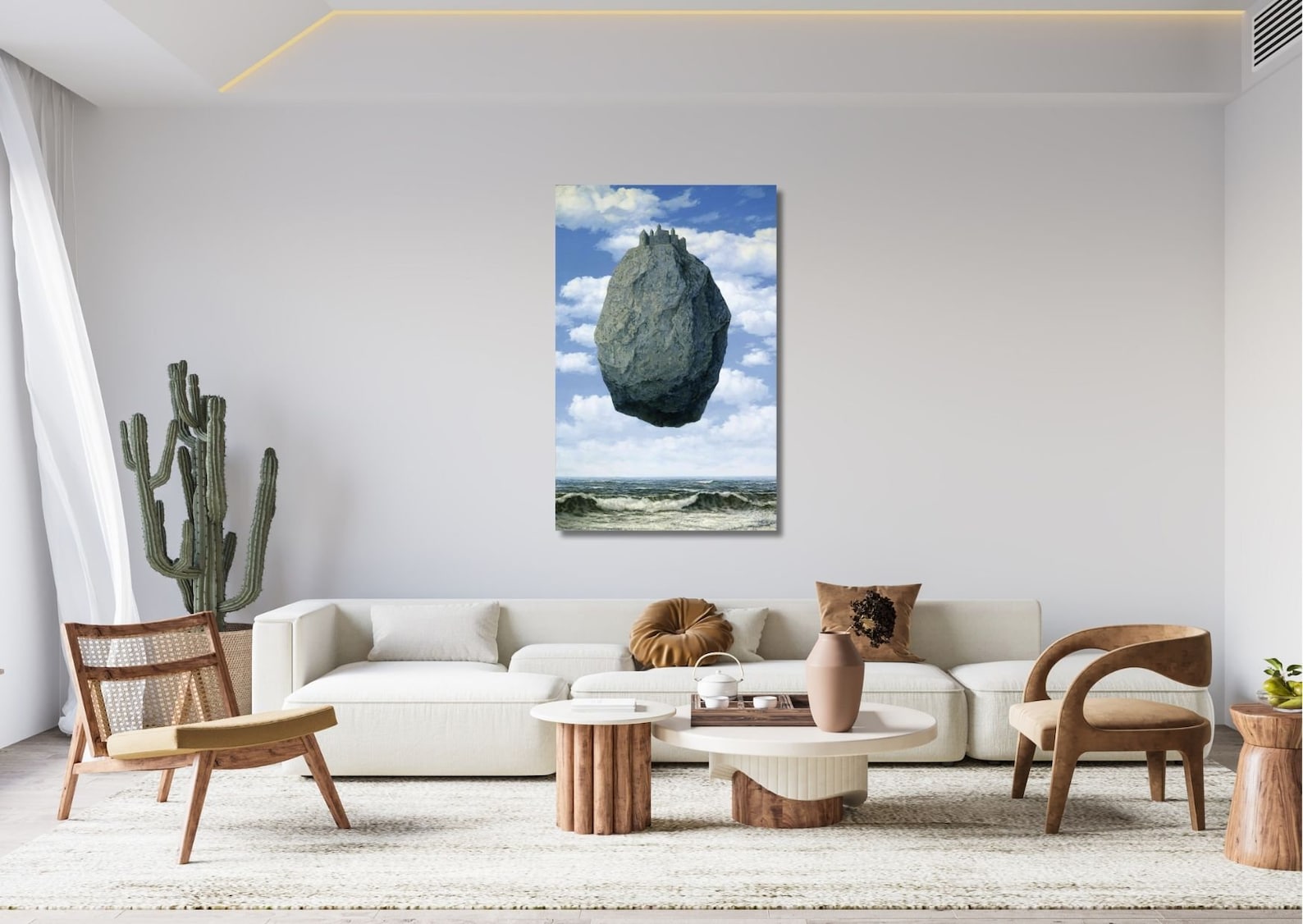René Magritte Castle of the Pyrenees, Rene Magritte Wall Art Canvas ...