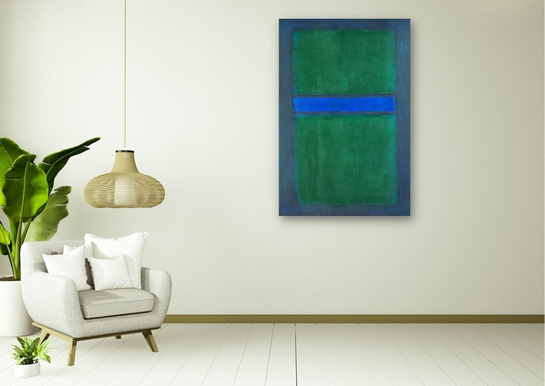 Mark Rothko Blue Verde Wall Art Poster Canvas Print, Mark Rothko Wall ...