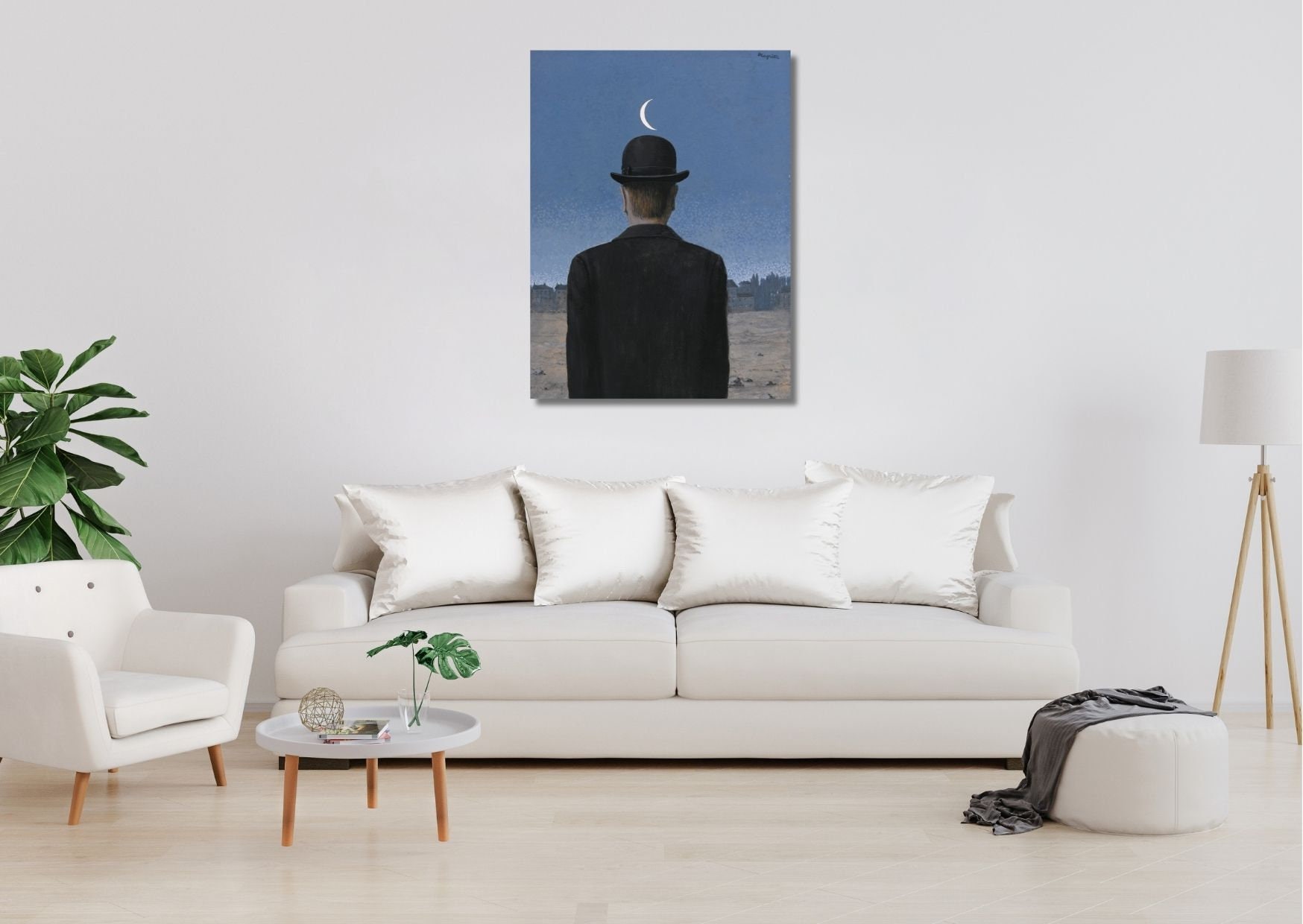 René Magritte Winter Moon, Rene Magritte Wall Art Canvas Poster Print ...