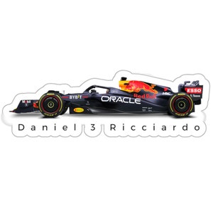 Daniel Ricciardo F1 Sticker, Formula 1 Red Bull Racing Car Number 3 ...