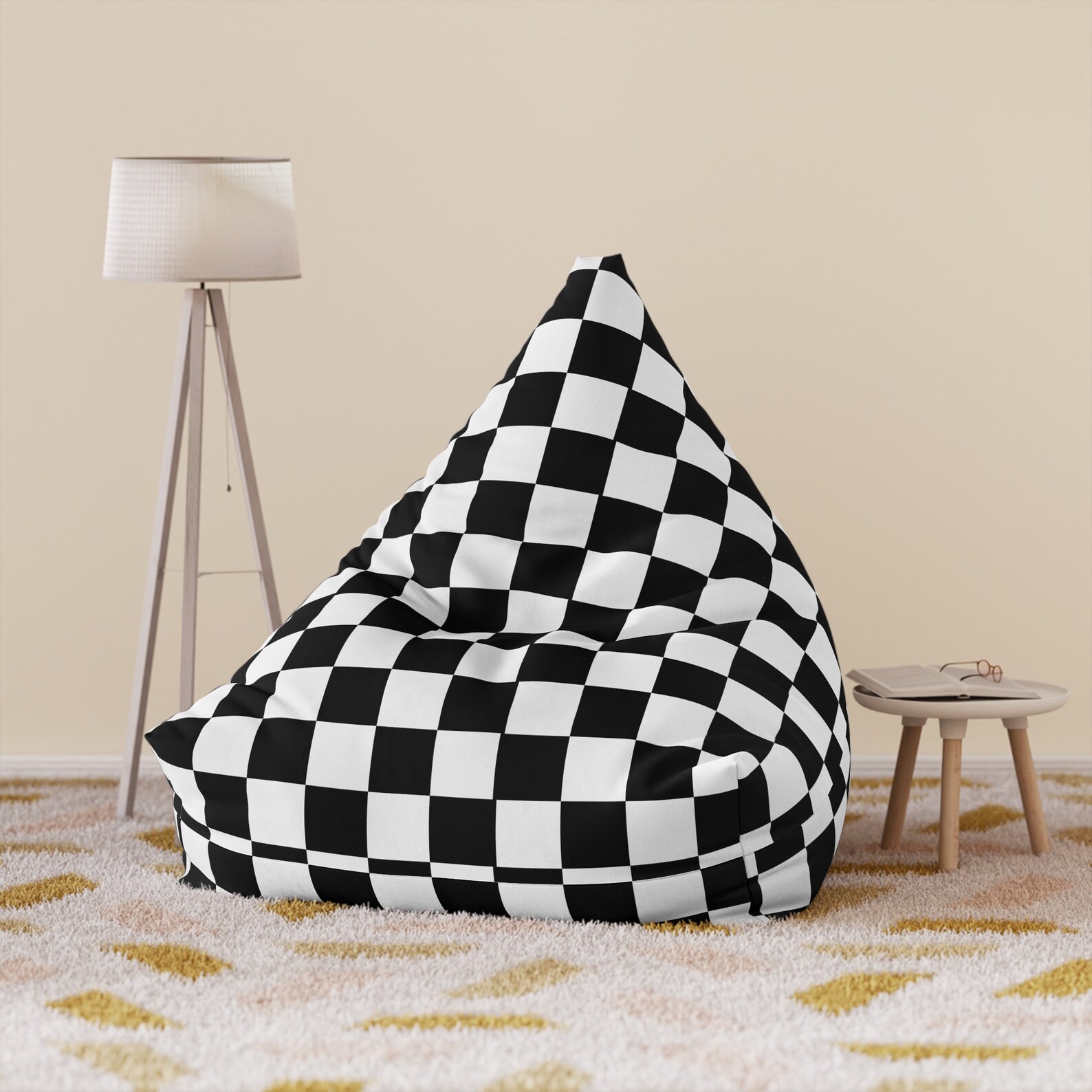 Checkered Bean Bag Cover Customization for Bean Bag Chair - Etsy