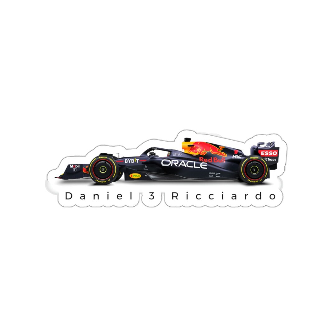 Daniel Ricciardo F1 Sticker, Formula 1 Red Bull Racing Car Number 3 ...
