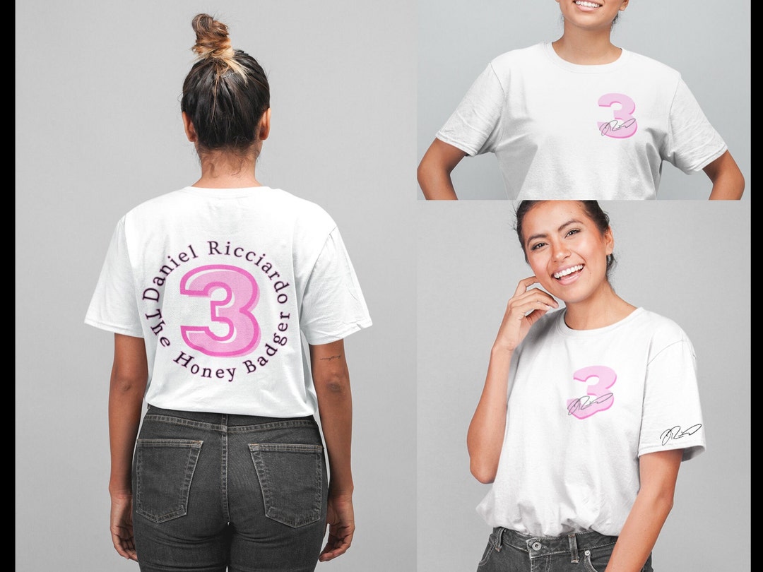 Daniel Ricciardo 3 the Honey Badger Formula 1 Unisex T-shirt, Front and ...
