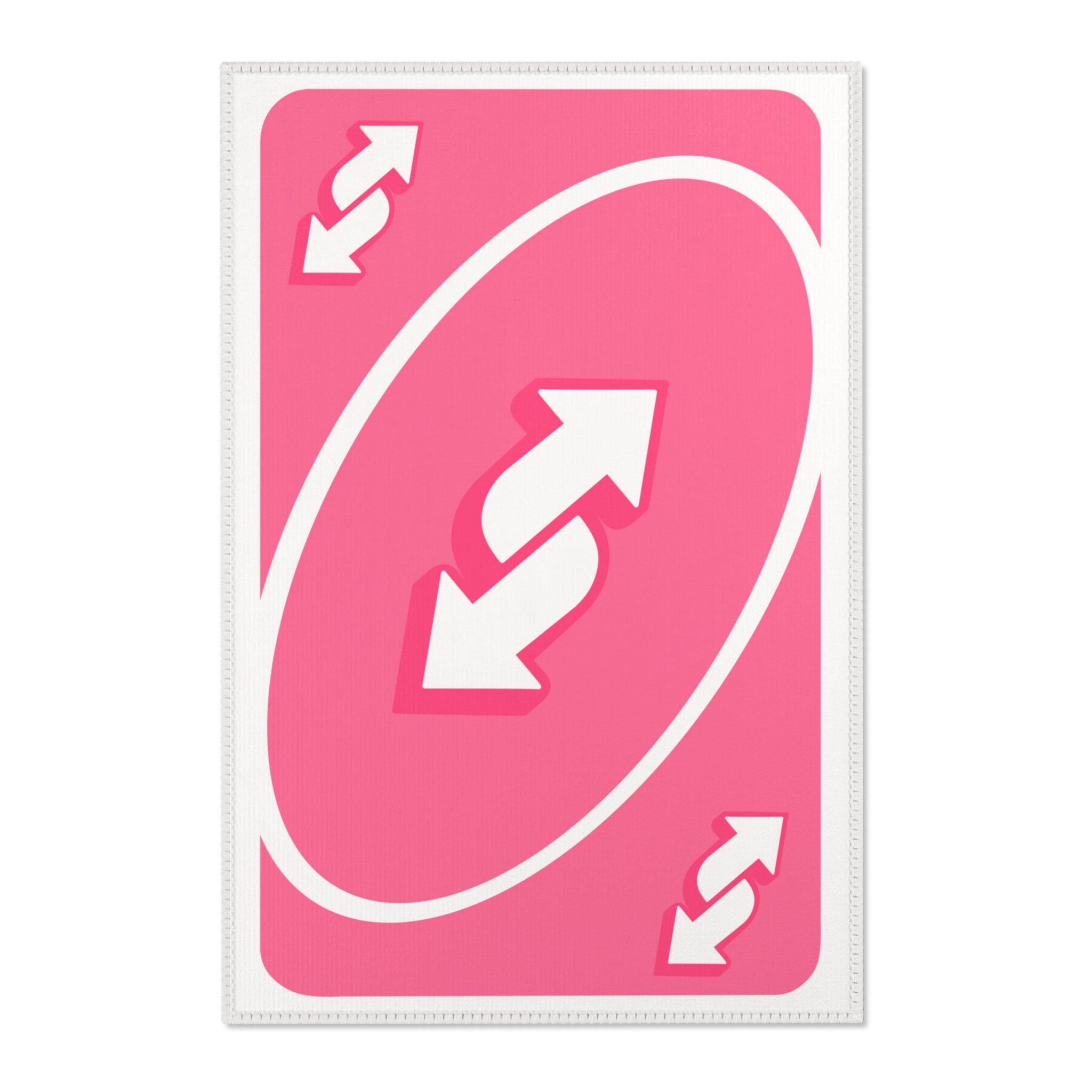 Pink Uno Reverse Rug Trendy Area Rugs Pastel Gaming Accent - Etsy Australia
