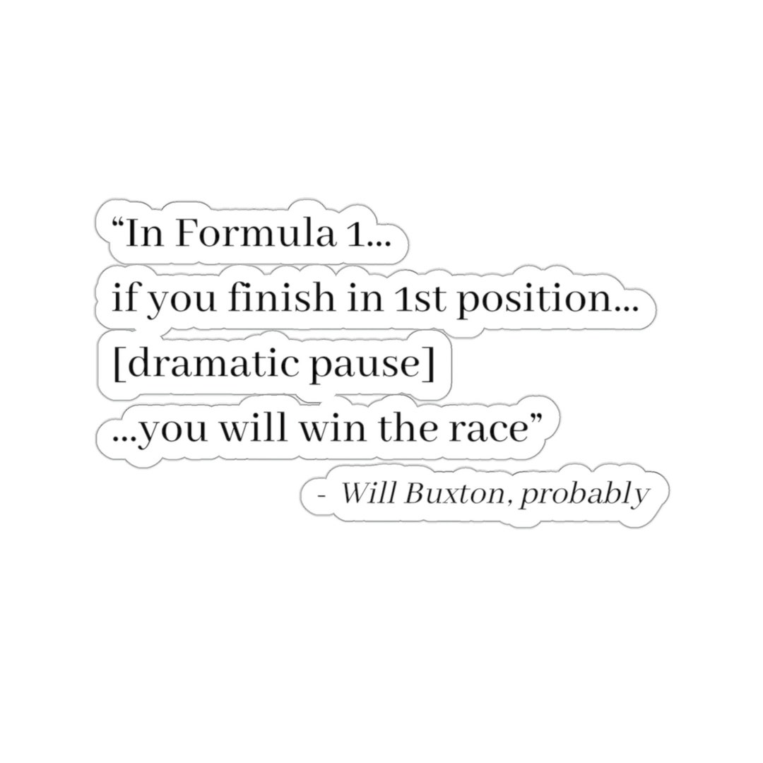 Will Buxton F1 Sticker, Formula 1 Drive to Survive Meme Stickers ...