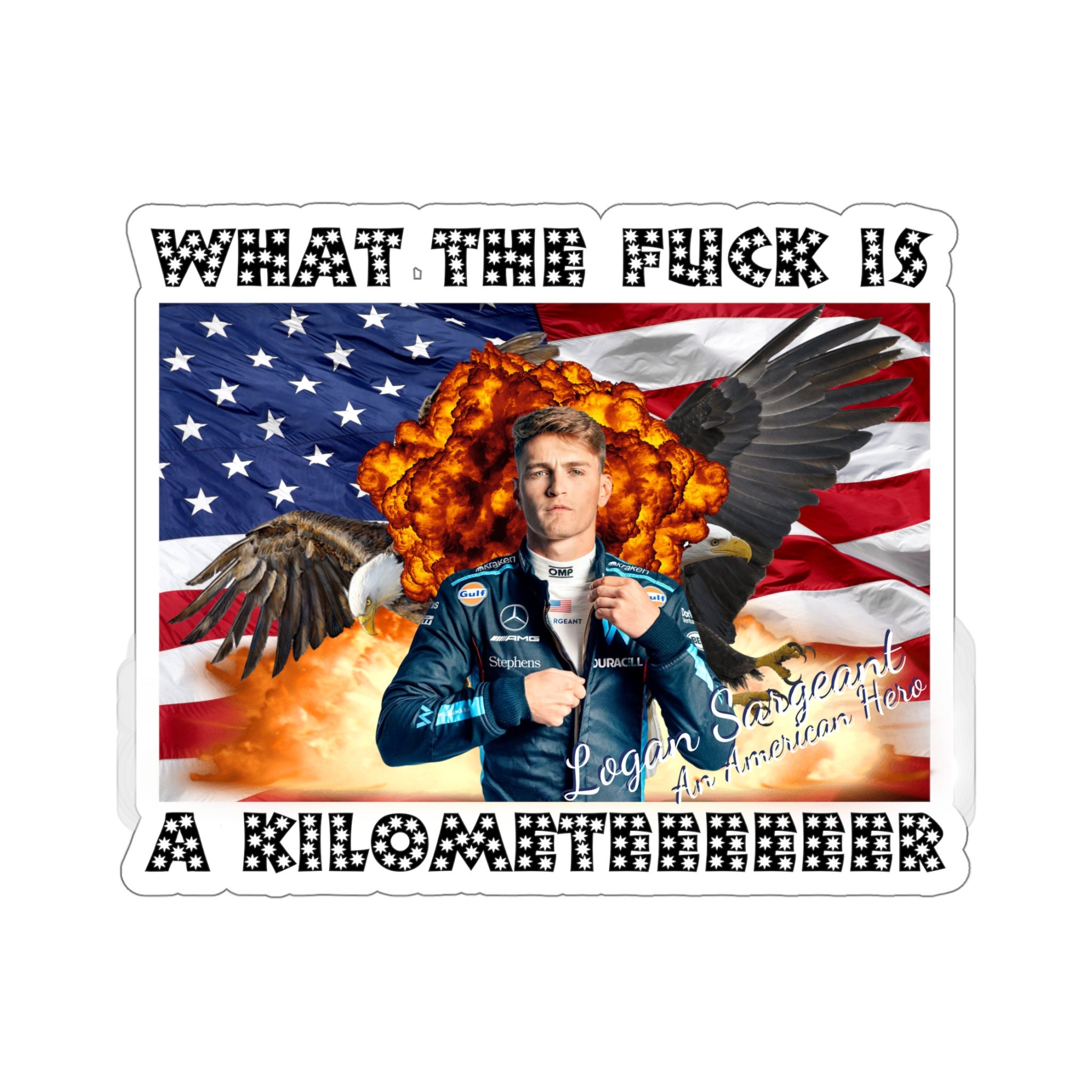 Logan Sargeant Meme Sticker Kiss-cut Stickers Funny Formula - Etsy