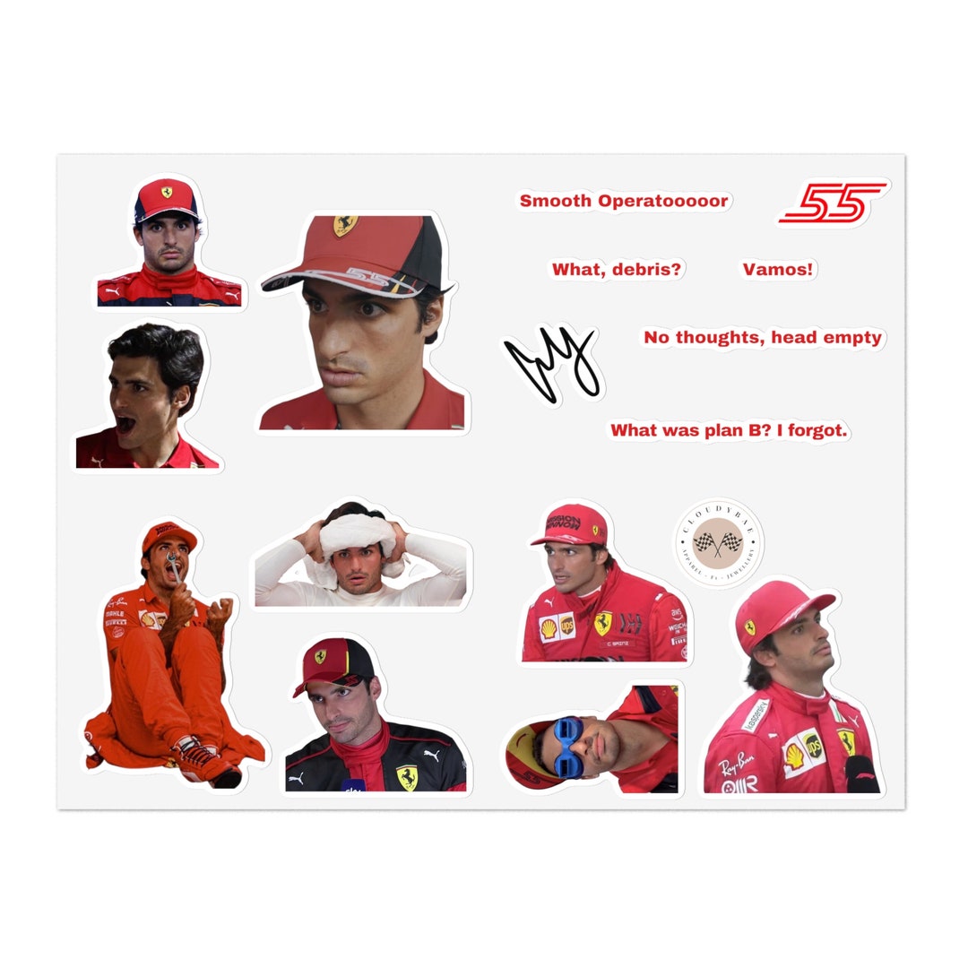 Carlos Sainz Sticker Bundle, Smooth Operator Carlos Sainz Jr Meme ...