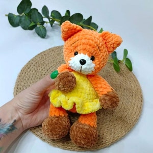 Crochet PATTERN, Fox Amigurumi Pattern, Low Sew, Easy Beginner Friendly ...