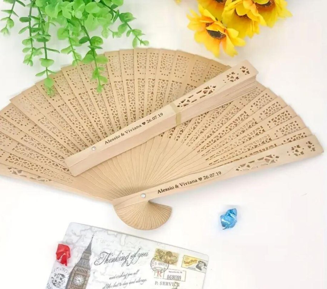 Engraved Personalized Hand Fans, Custom Party Favors, Wedding Hand Fans ...