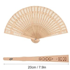 Bulk Wedding Fans Set of 10, 20, 30, Sandalwood Fan With White Tassel ...
